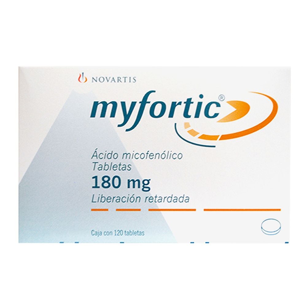 MYFORTIC (MYCOPHENOLIC ACID) 180 MG BOX WITH 120 TABLETS LAB. NOVARTIS