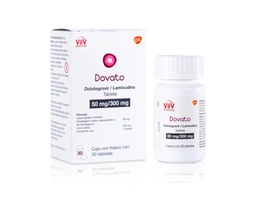 DOVATO (DOLUTEGRAVIR, LAMIVUDINA) 50 / 300 MG CAJA CON 30 TABLETAS LAB ...