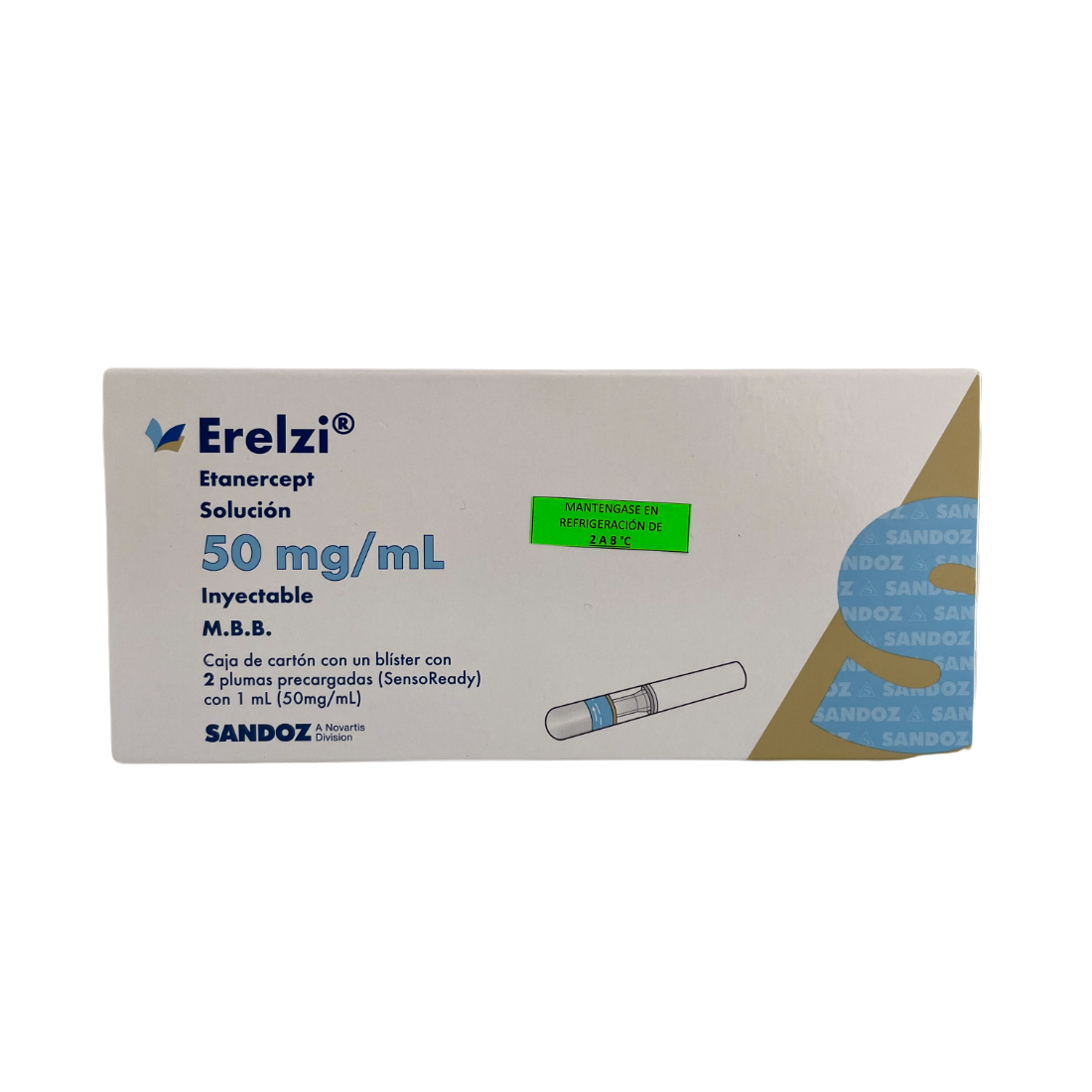ERELZI (ETANERCEPT) 50 MG CAJA CON 2 PLUMAS PRECARGADAS LAB. SANDOZ