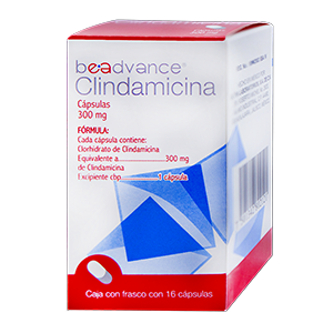 CLINDAMICINA 16 CAPS 300 MG