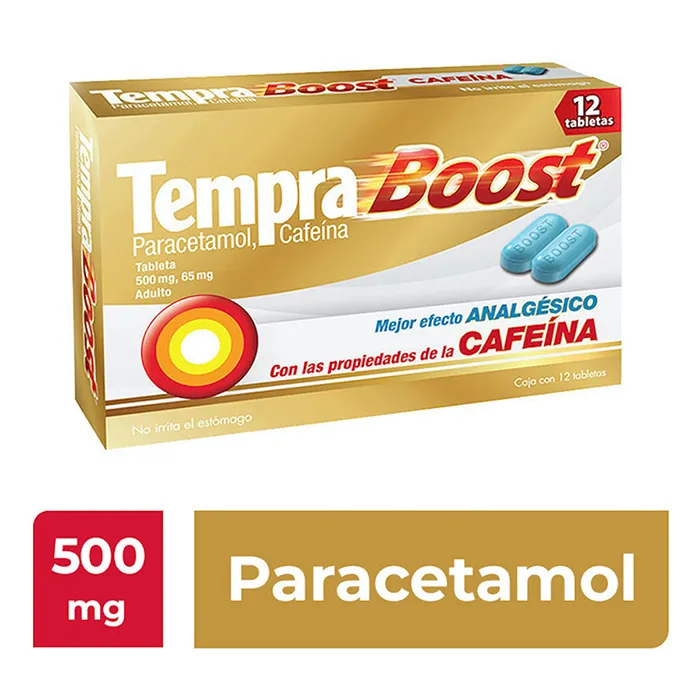 Tempra Boost Adultos Precio Mexico 500 mg /65 mg 12 tabletas